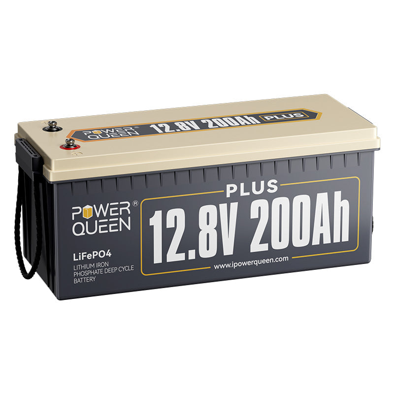 Power Queen 12V 200Ah PLUS LiFePO4 Battery, Built-in 200A BMS – Power ...